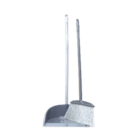 Long Handle Dustpan Set Grey | Chemzone